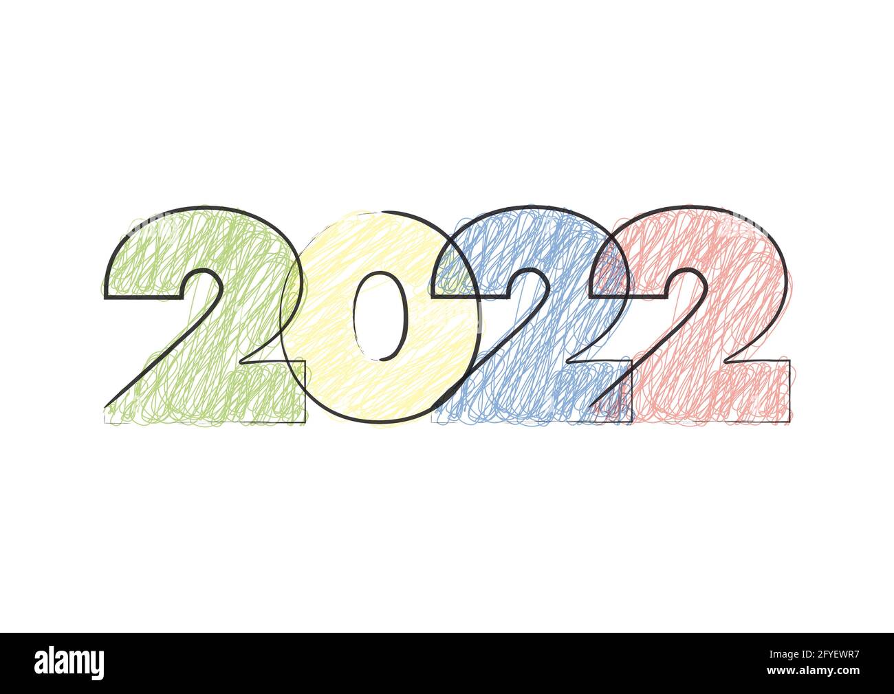 Number 2022 vector vectors Cut Out Stock Images & Pictures - Alamy