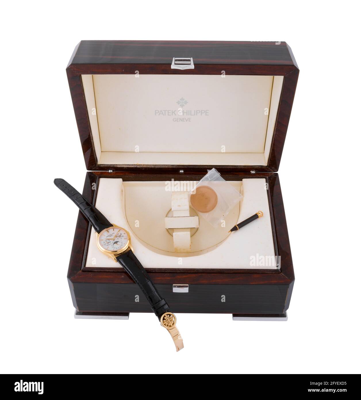 NEW YORK, UNITED STATES - May 08, 2014: Expensive luxury watch isolated ...