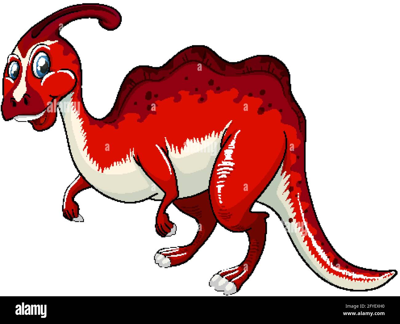 A Parasaurus dinosaur cartoon character illustration Stock Vector Image ...