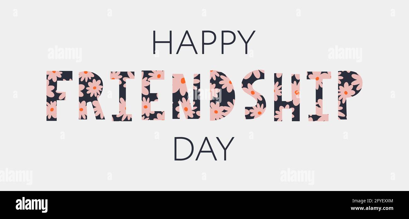 Happy Friendship Day greeting card. For poster, flyer, banner for ...