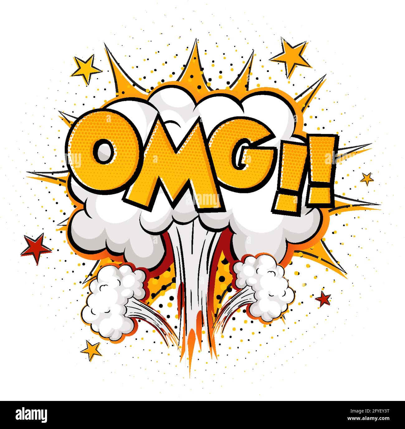 Comic speech bubble with omg text illustration Stock Vector Image & Art - Alamy