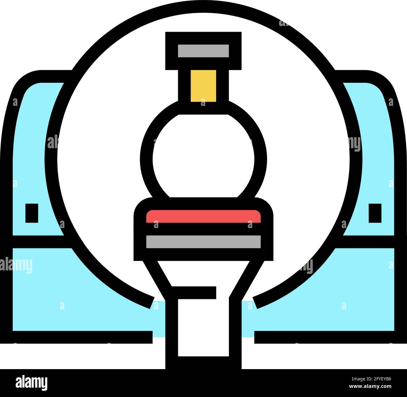 mri medicine machine color icon vector illustration Stock Vector Image ...