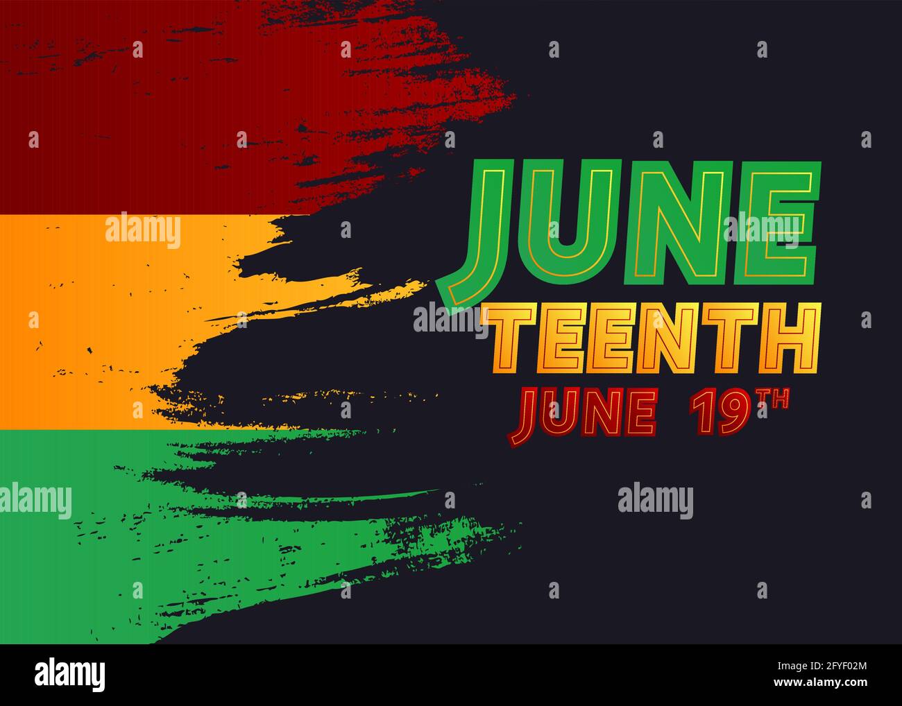 Juneteenth Independence Day. Greeting card for Freedom or Emancipation ...