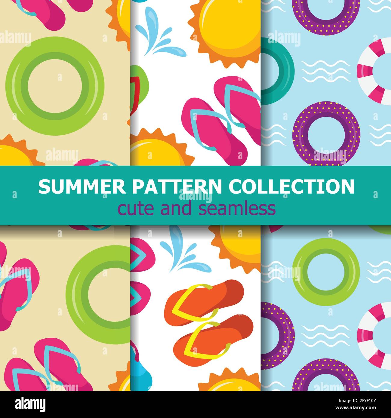 Coolest summer pattern Stock Vector Images - Alamy