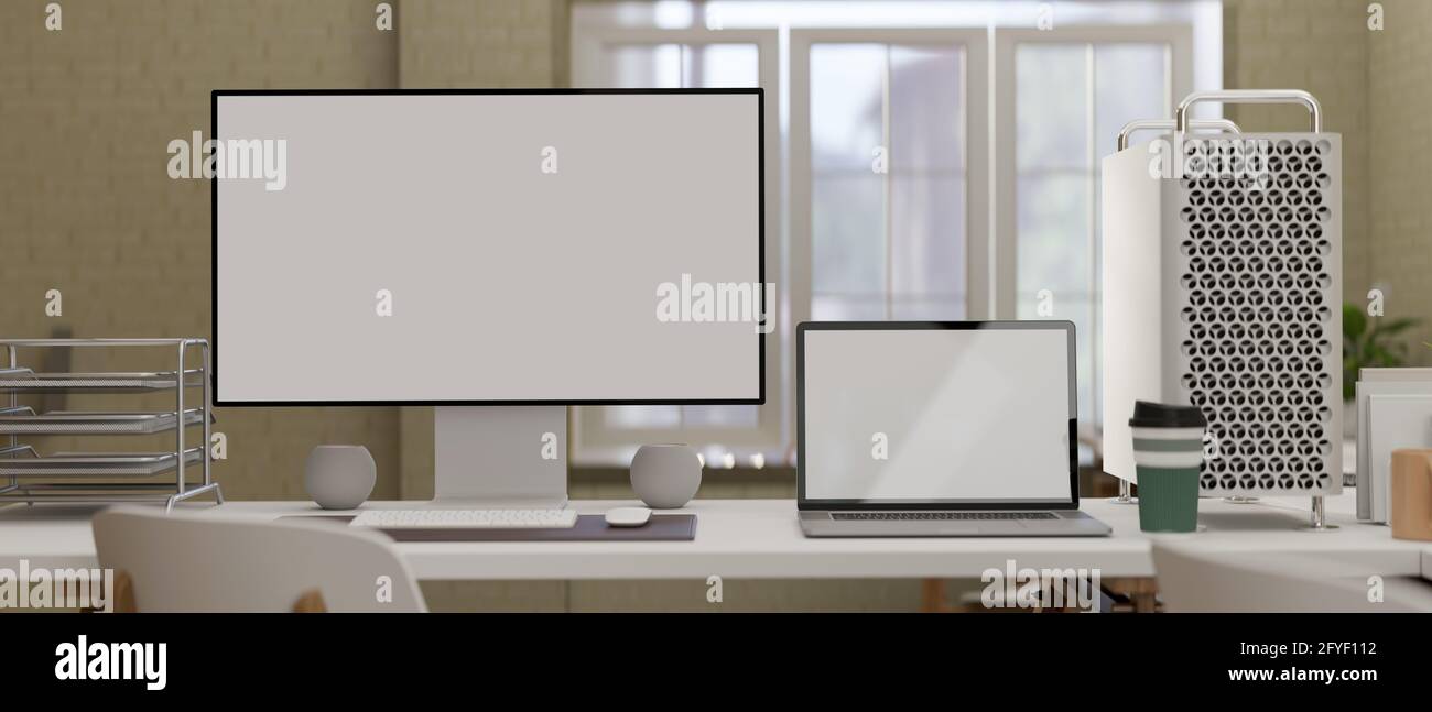 Computer workstations office hi-res stock photography and images - Alamy