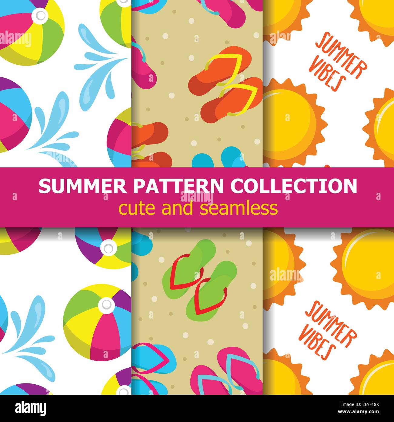 Coolest summer pattern Stock Vector Images - Alamy