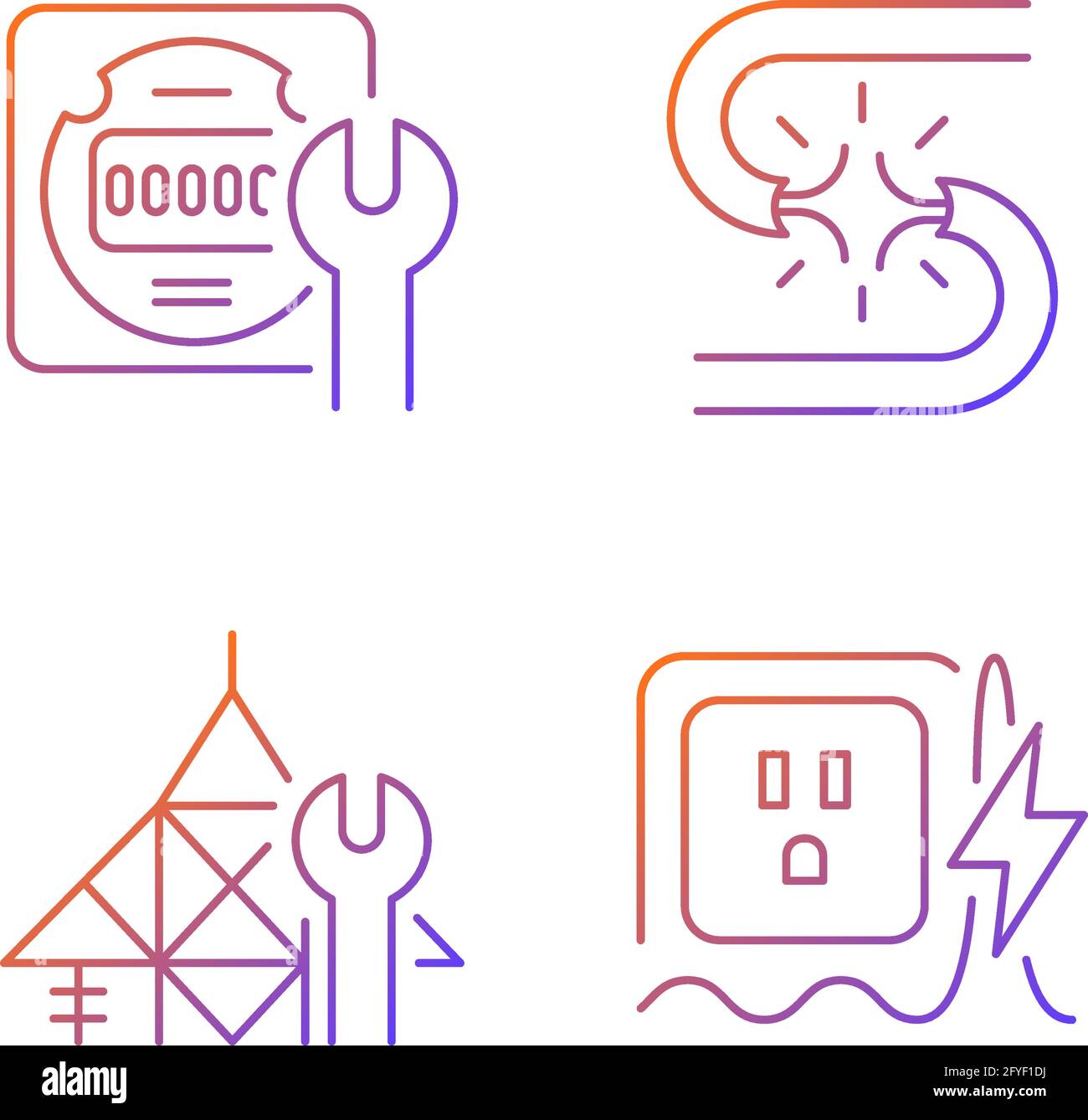 Domestic electricity meter Stock Vector Images - Alamy