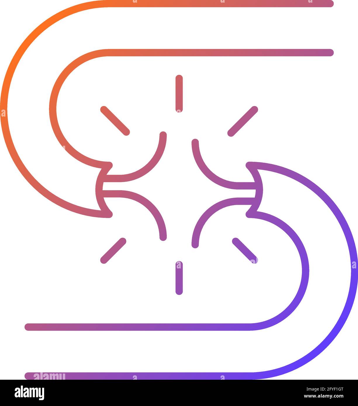 Short circuit gradient linear vector icon Stock Vector Image & Art - Alamy