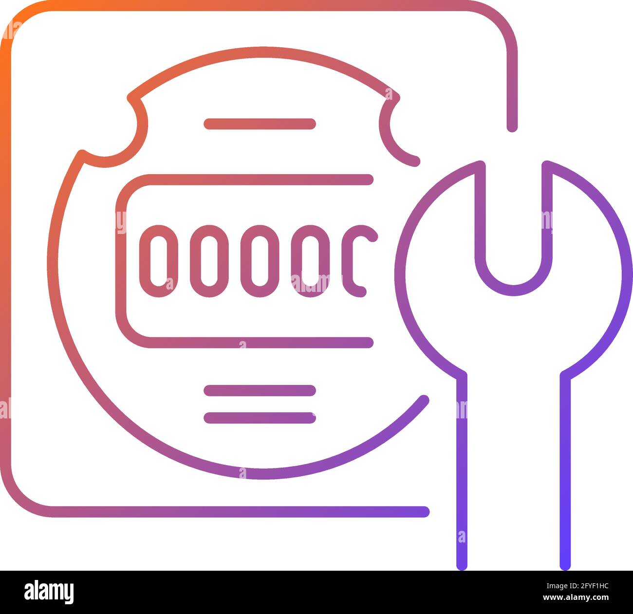 Electrical meter repair gradient linear vector icon Stock Vector Image ...