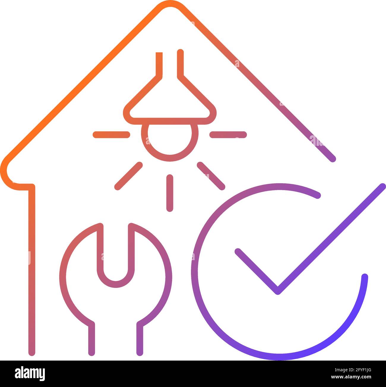 Electrical safety inspection gradient linear vector icon Stock Vector ...