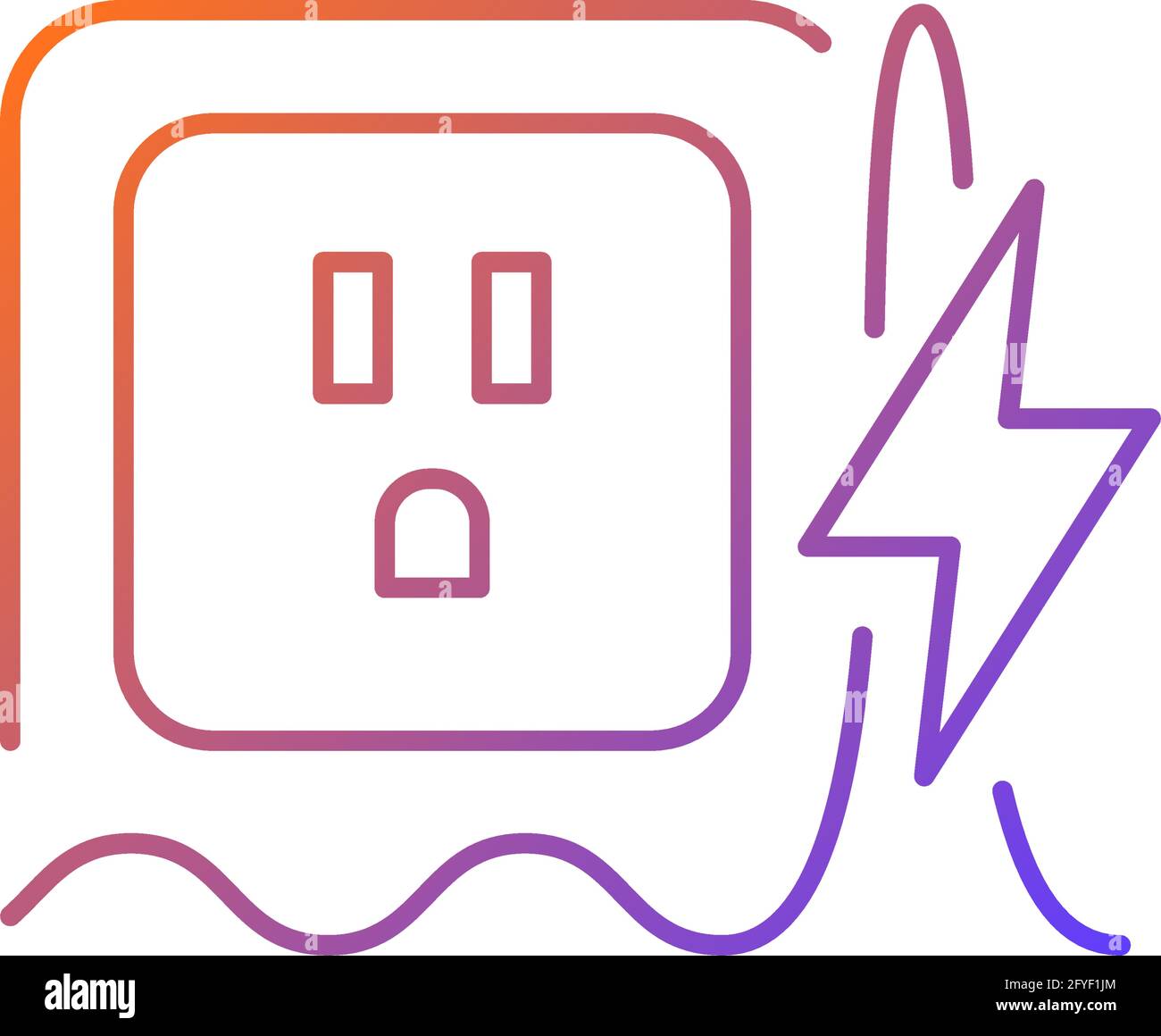 Power surge gradient linear vector icon Stock Vector Image & Art - Alamy