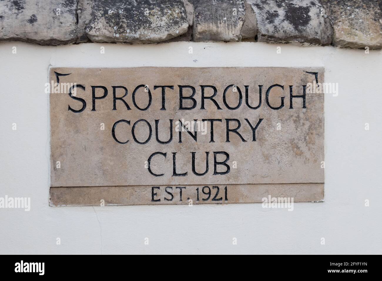 Sprotbrough Country Club sign, Sprotbrough, Doncaster, South Yorkshire ...