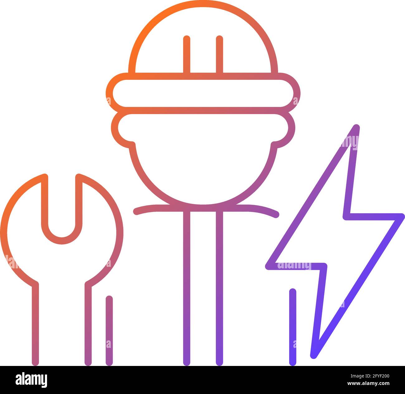 Electrician worker in blue Stock Vector Images - Alamy