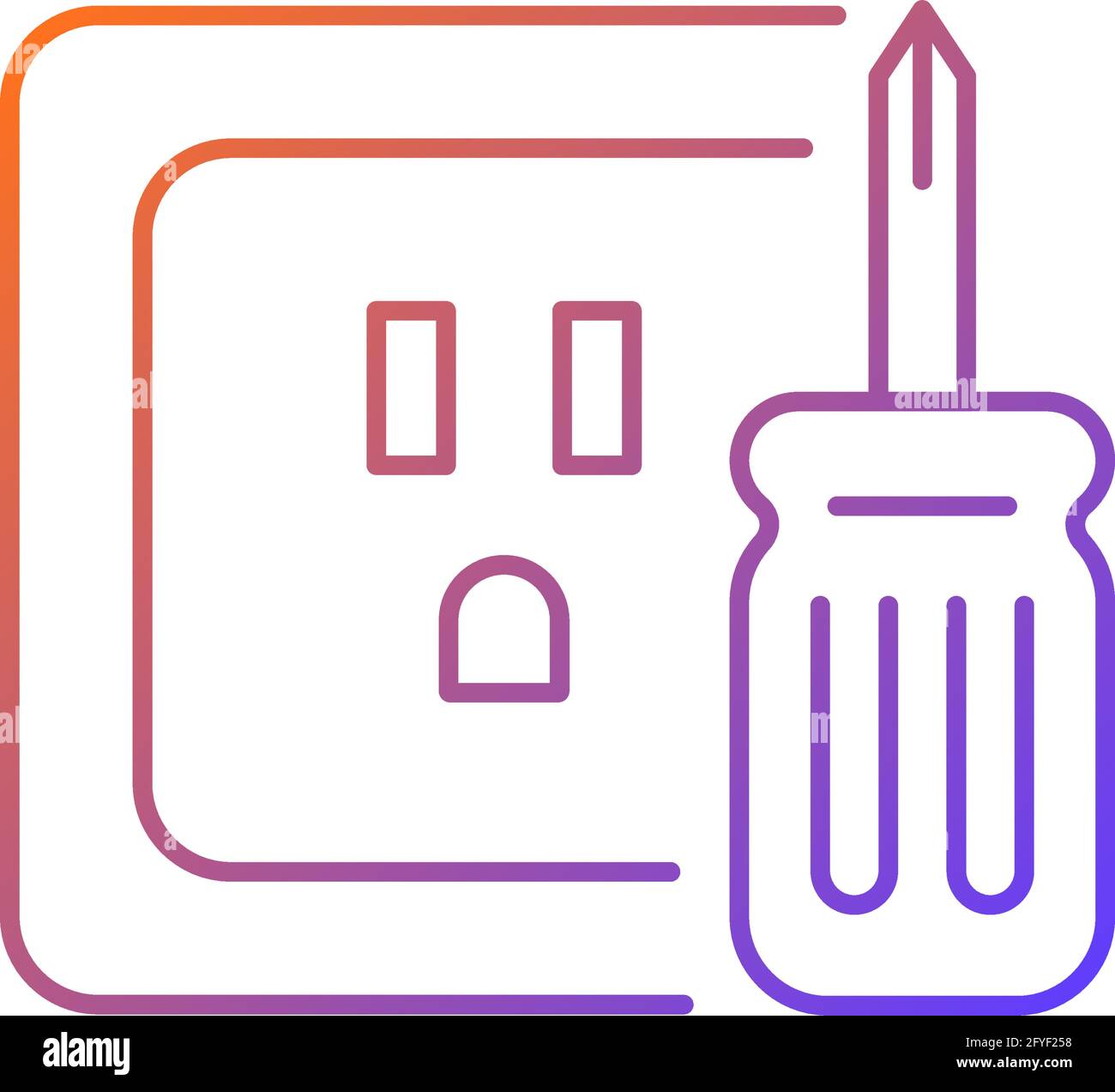 Outlet repair gradient linear vector icon Stock Vector Image & Art - Alamy