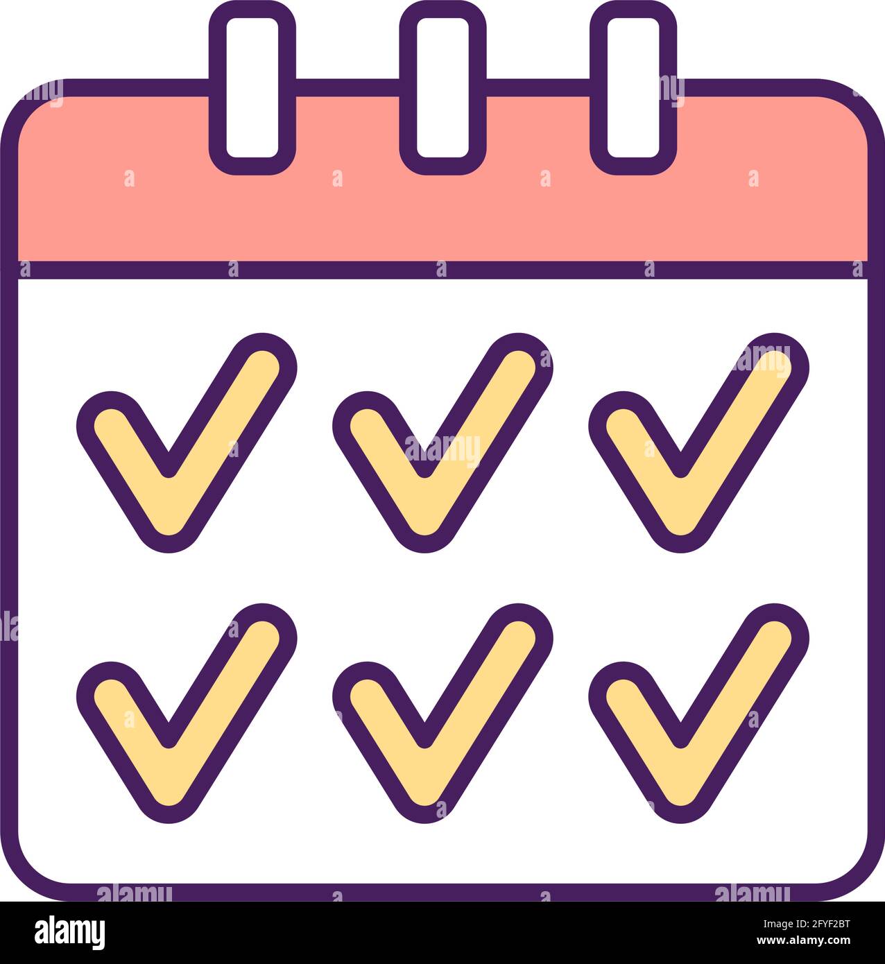 Tracking calendar RGB color icon Stock Vector Image & Art - Alamy