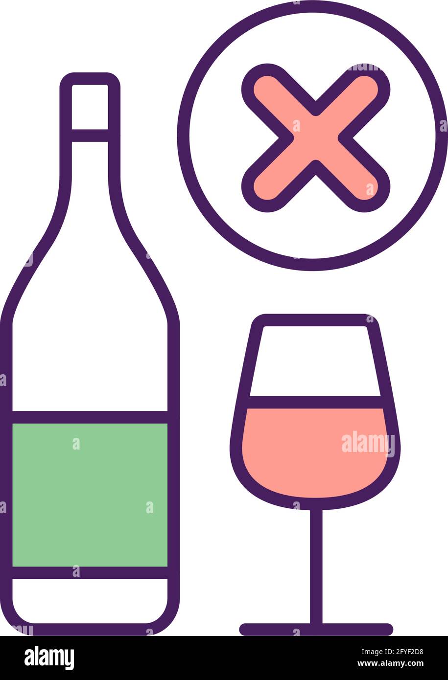 No alcohol RGB color icon Stock Vector Image & Art - Alamy
