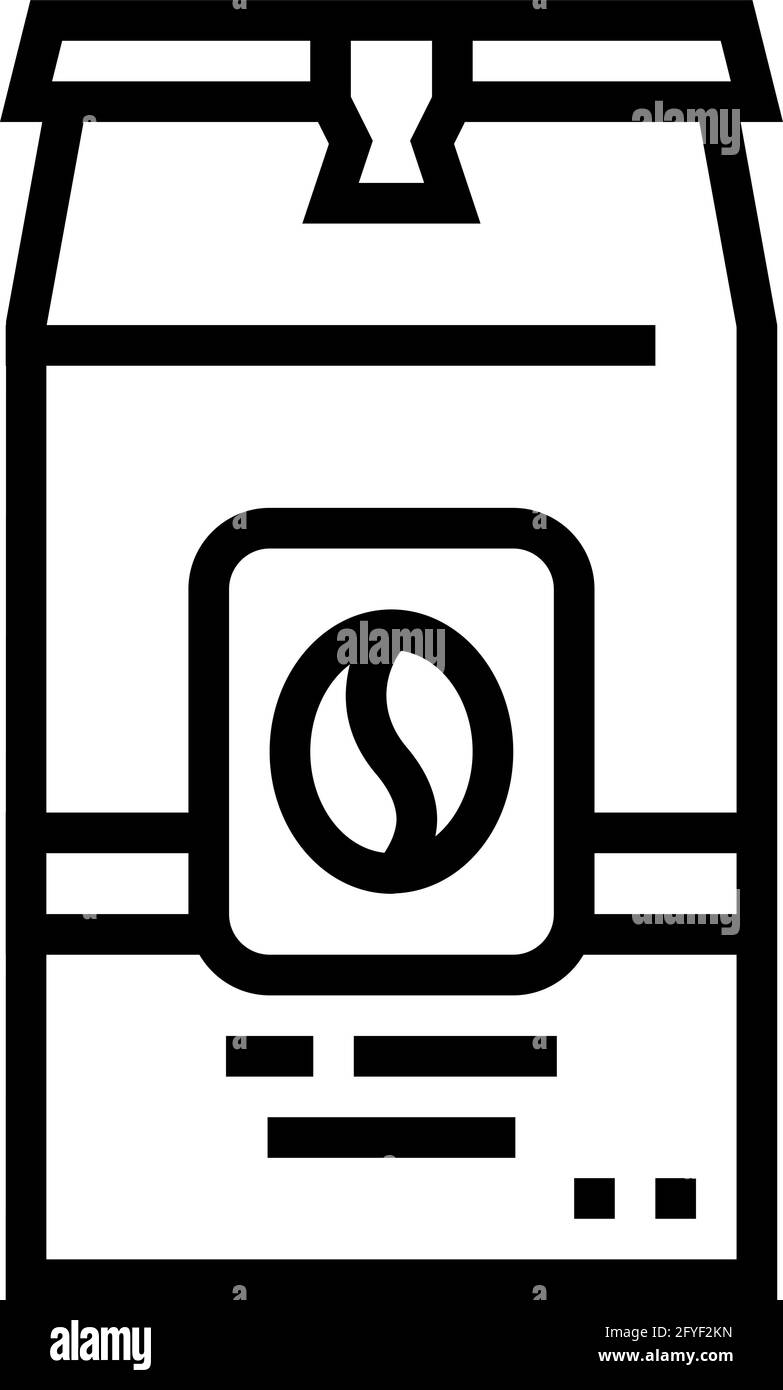 coffee box line icon vector illustration Stock Vector Image & Art - Alamy