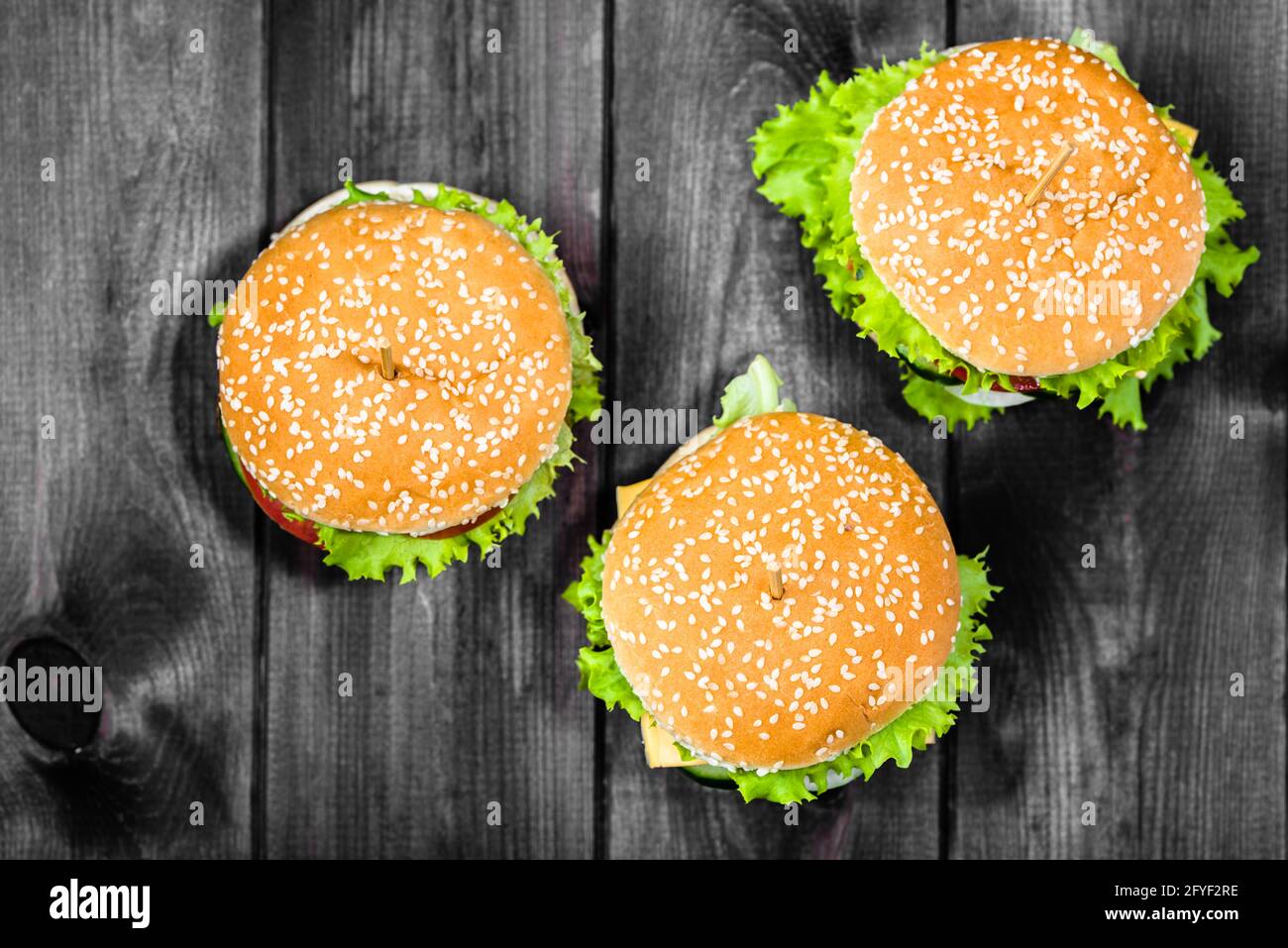 Flat cheeseburger hi-res stock photography and images - Alamy