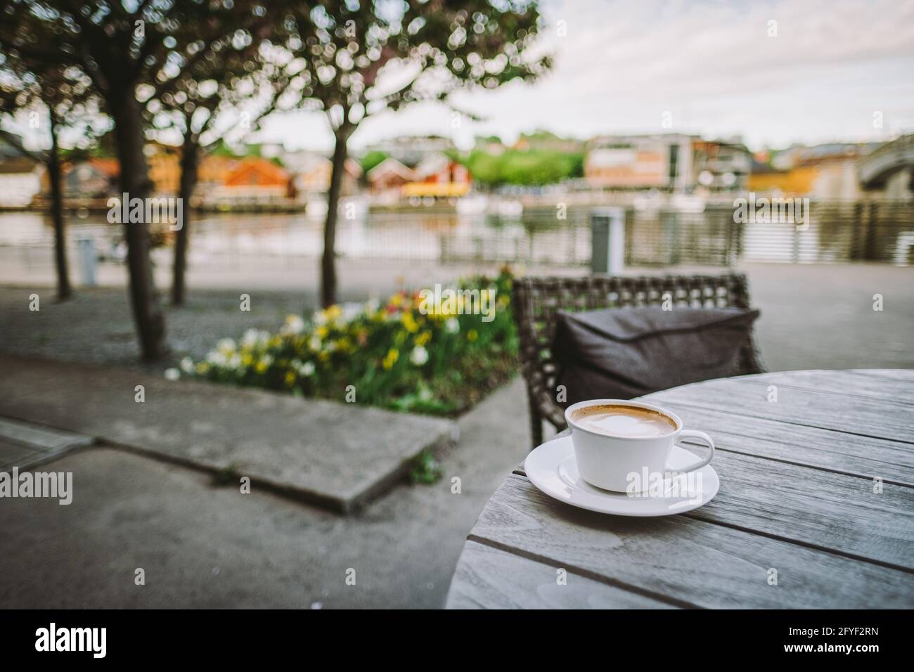 Coffee break outdoor in spring hi-res stock photography and images - Alamy