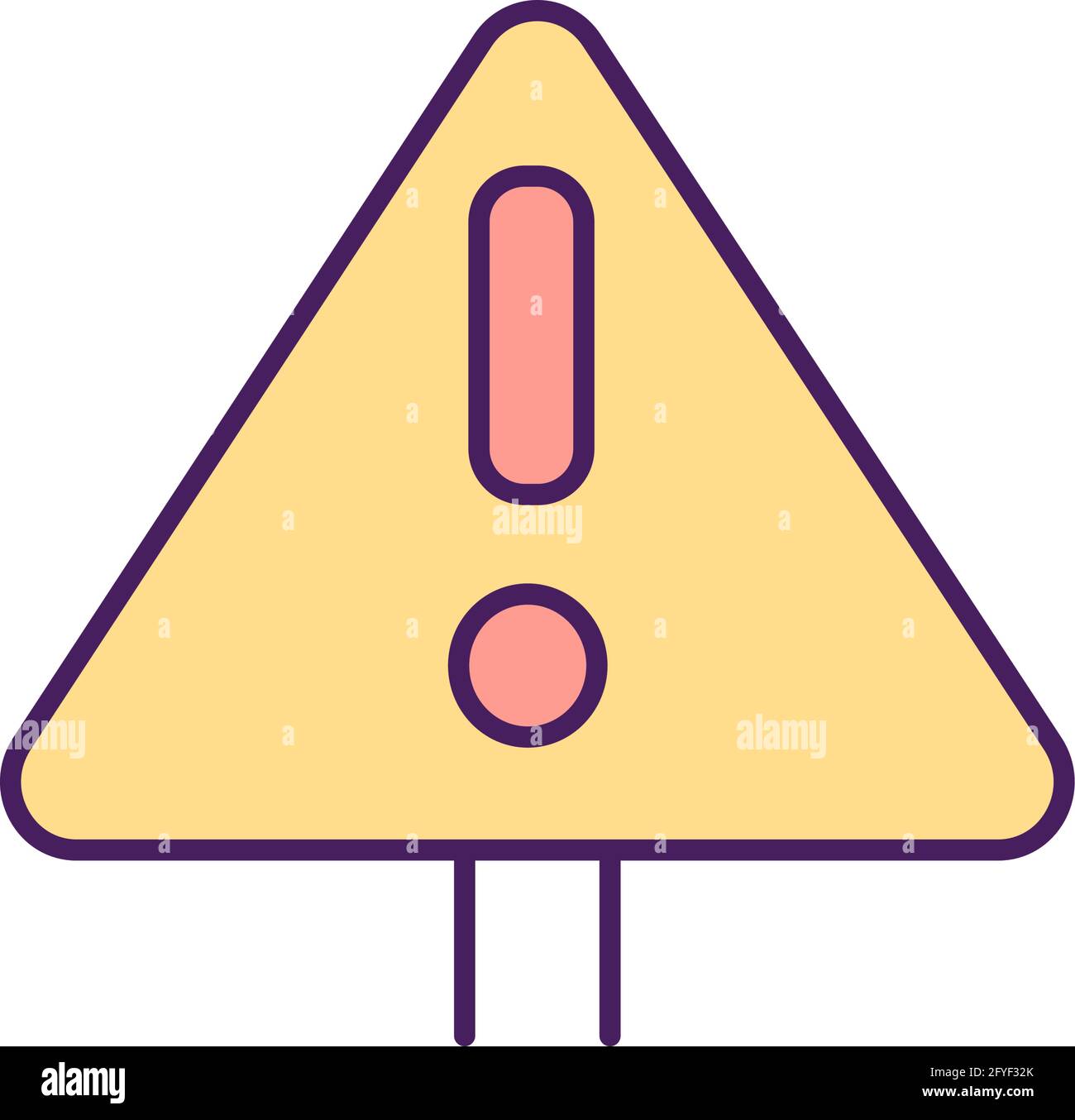 Danger alert RGB color icon Stock Vector Image & Art - Alamy