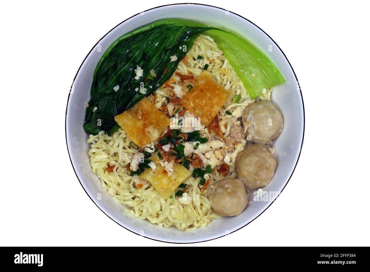 Close up of Bakso, a meatball with noodle, traditional food from ...