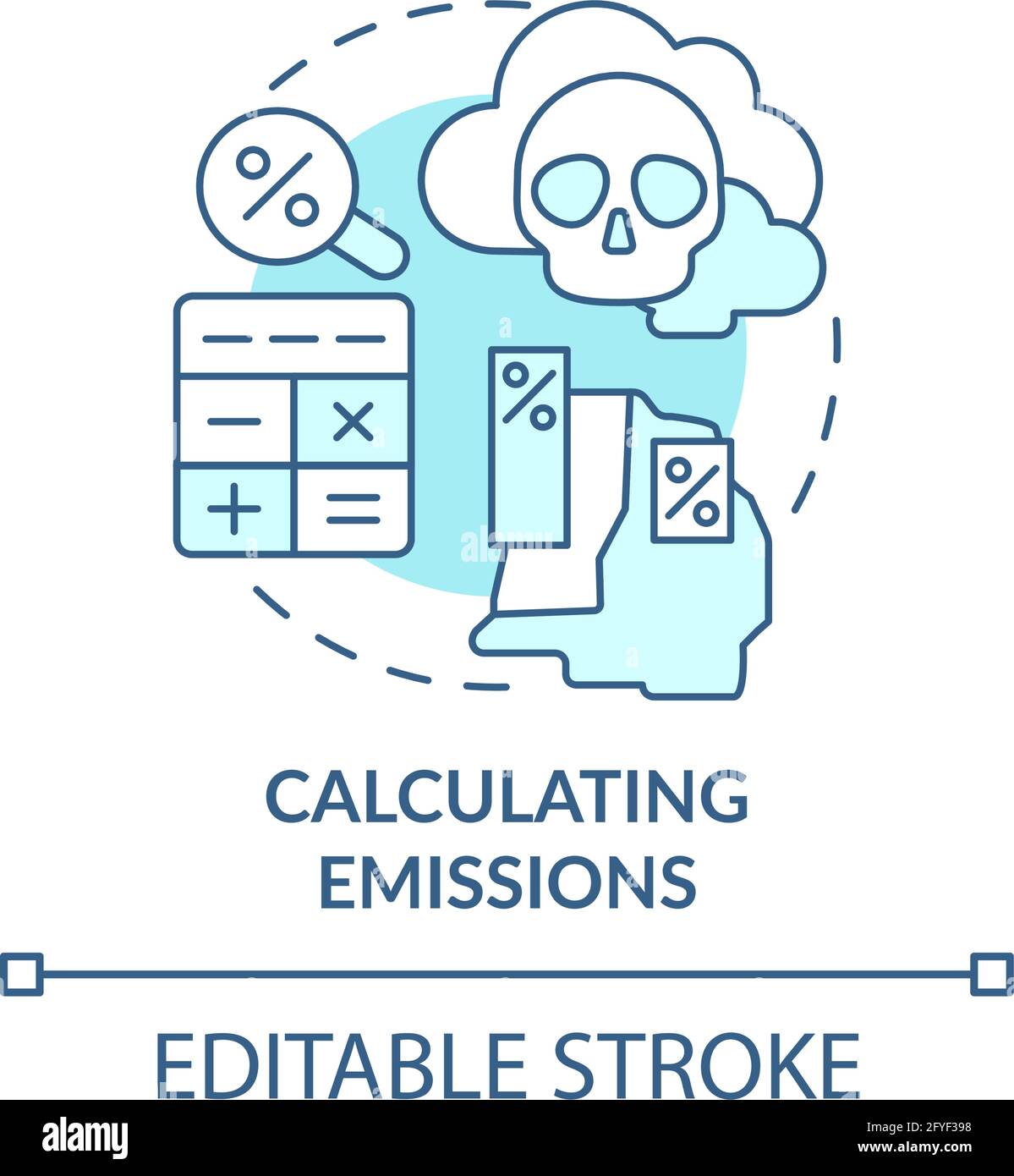 Calculating emissions concept icon Stock Vector Image & Art - Alamy