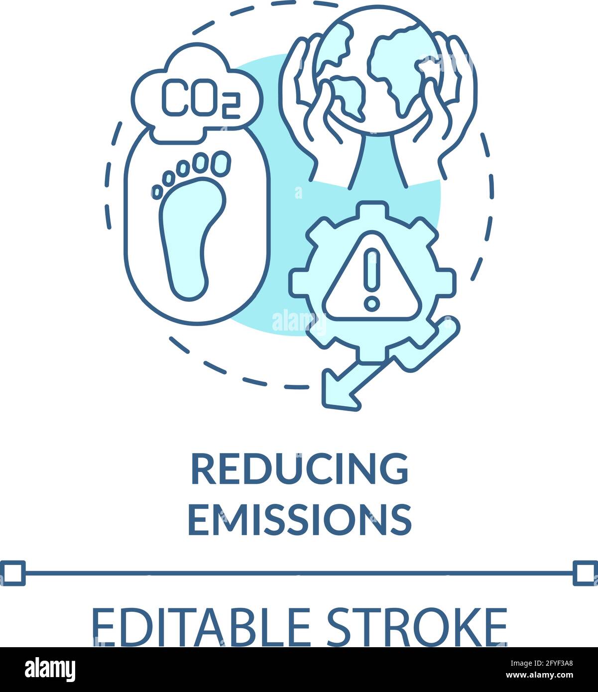 Reducing emissions concept icon Stock Vector Image & Art - Alamy