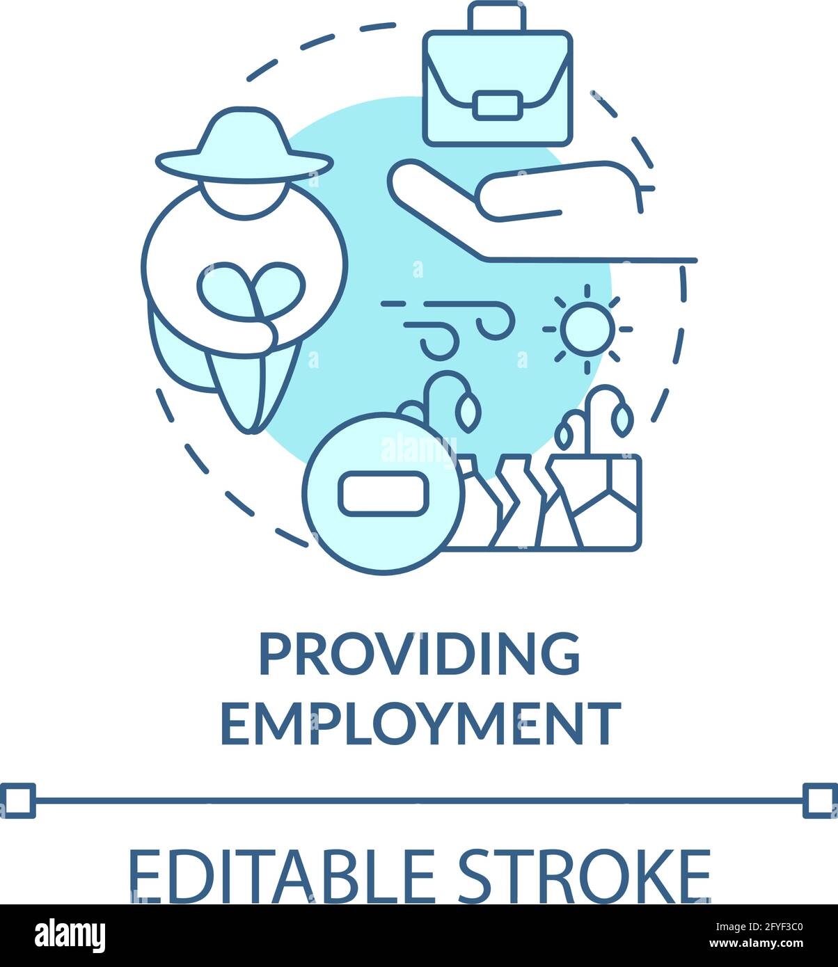 Providing employment concept icon Stock Vector Image & Art - Alamy