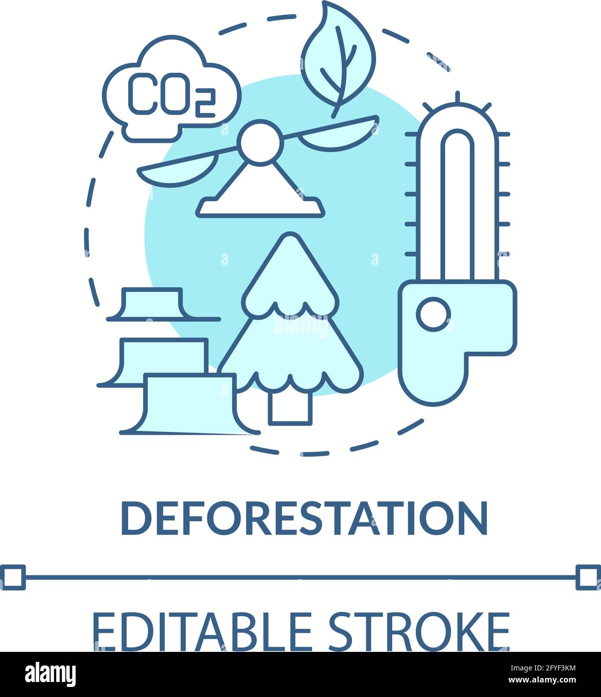 Deforestation concept icon Stock Vector Image & Art - Alamy