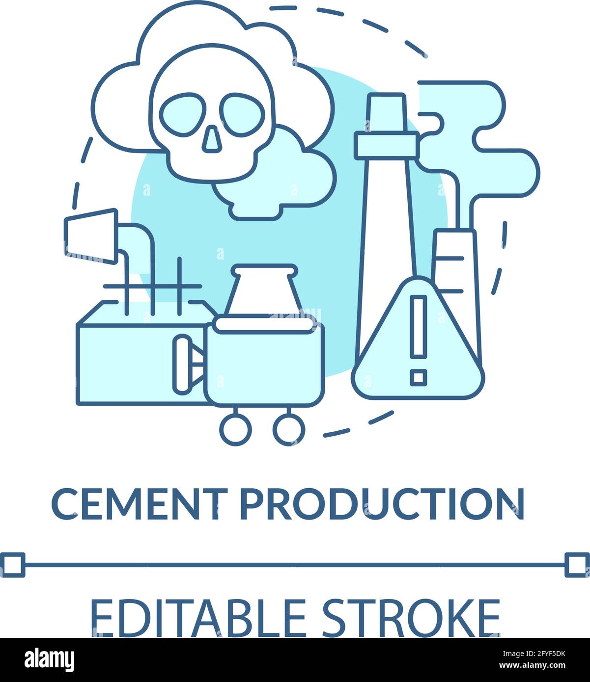 Cement production concept icon Stock Vector Image & Art - Alamy