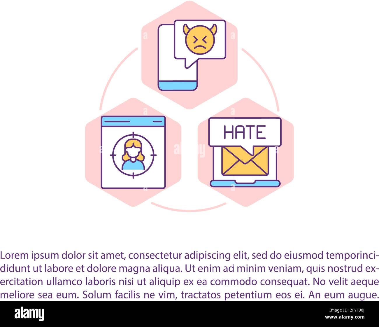 Cyberstalking concept line icons with text Stock Vector Image & Art - Alamy