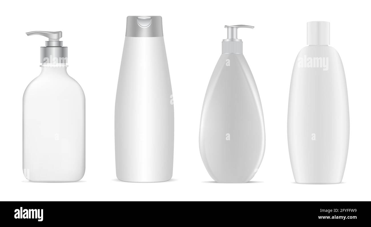 Cosmetic bottle package mockup. Cosmetic product container, skin care ...