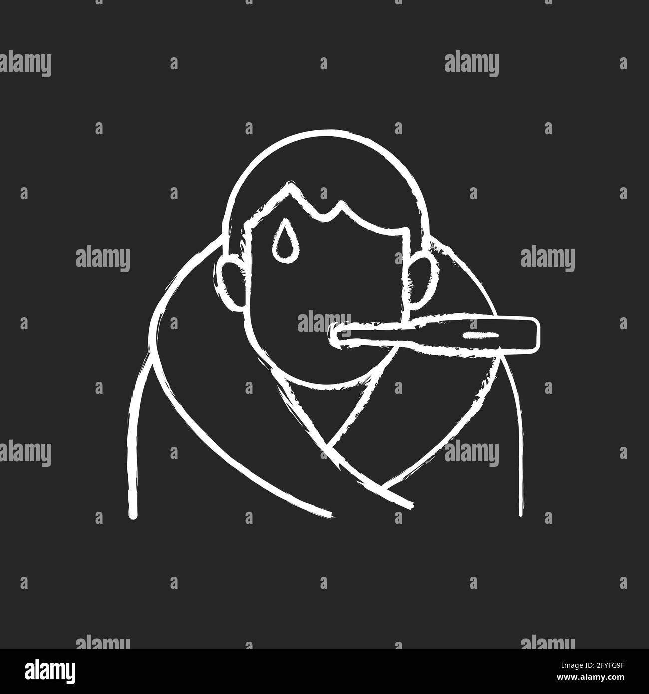 Thermometer fever Black and White Stock Photos & Images - Alamy