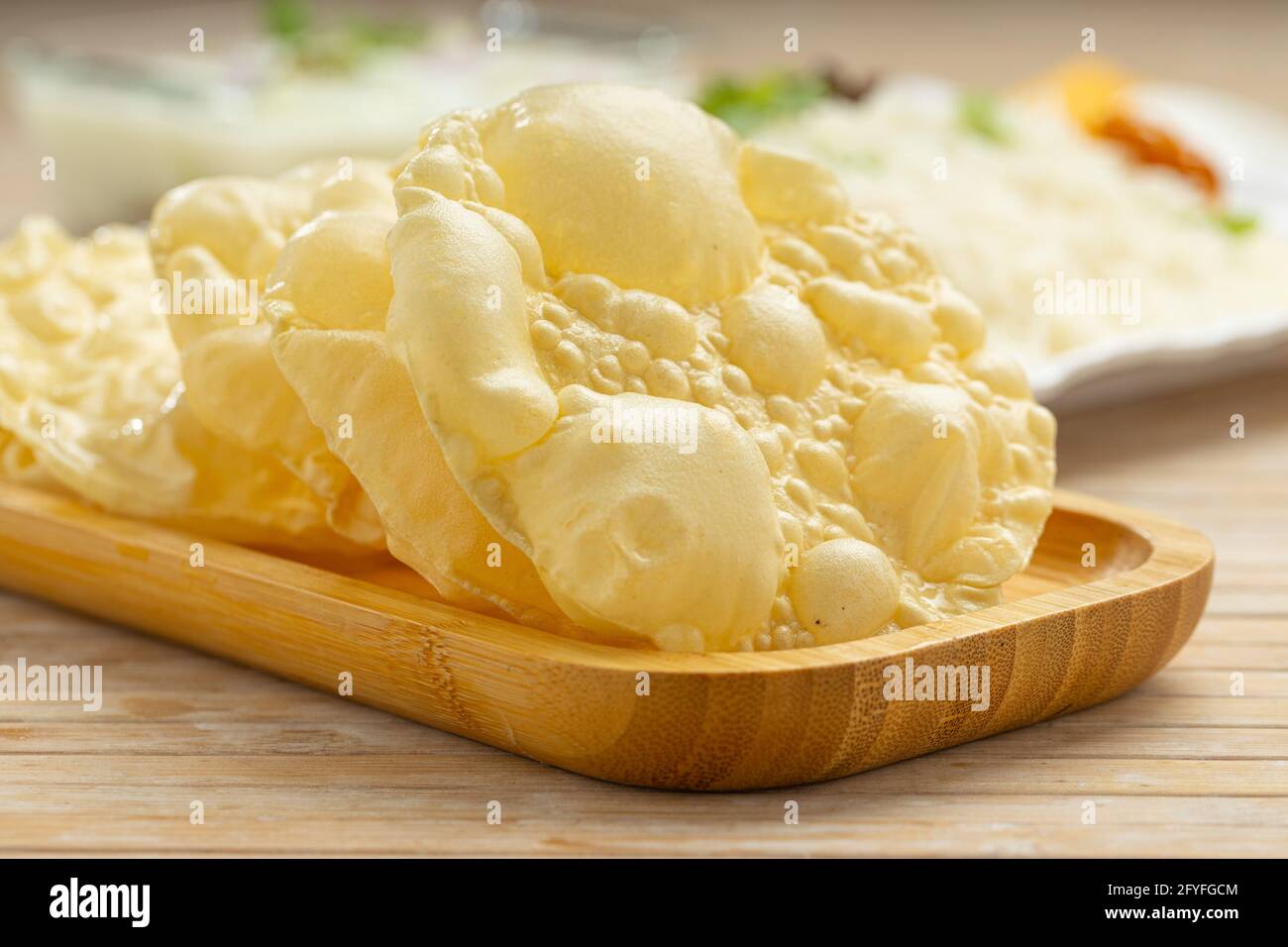 Indian snacks papadum hi-res stock photography and images - Alamy