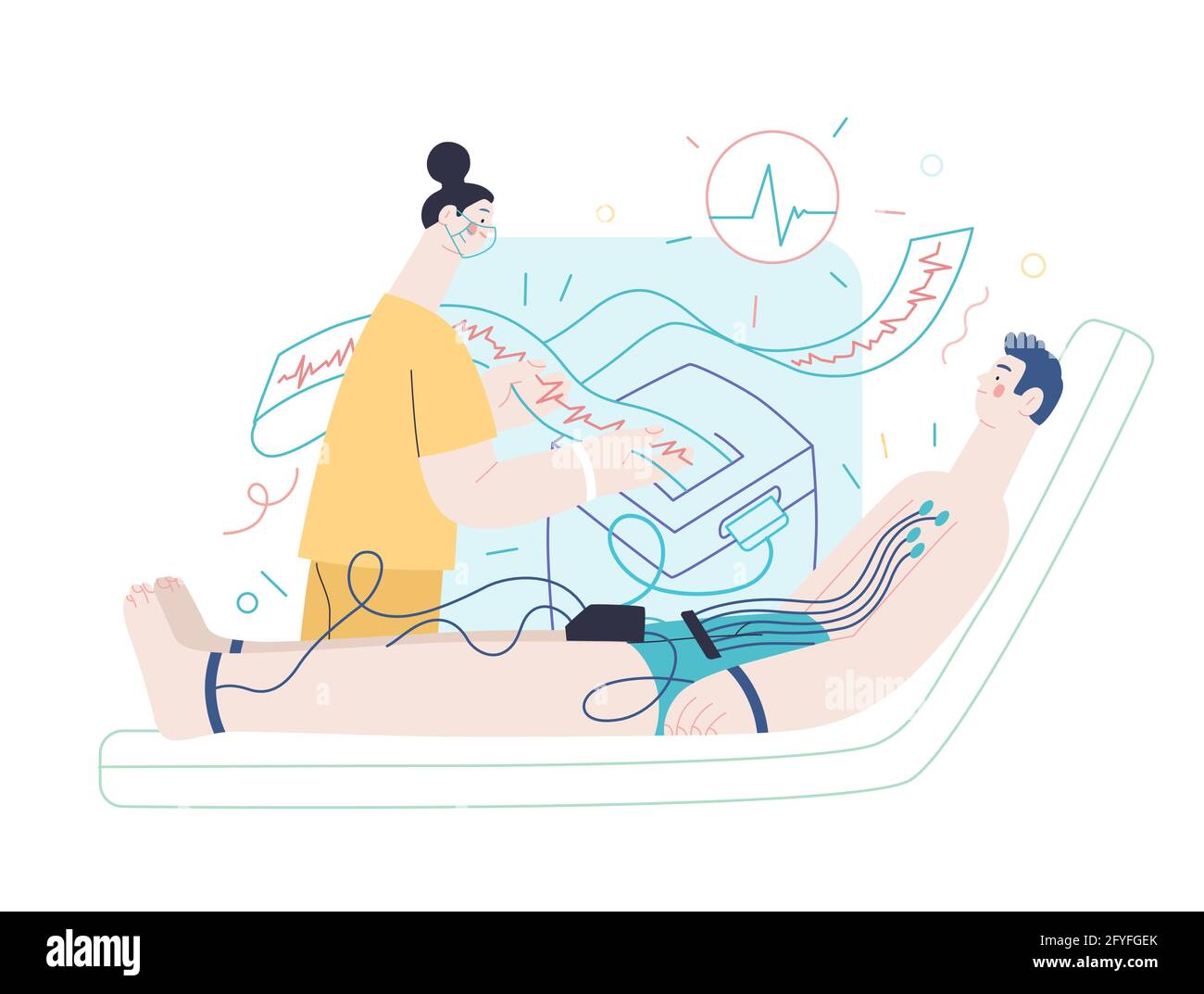 Electrocardiography instrument Stock Vector Images - Alamy