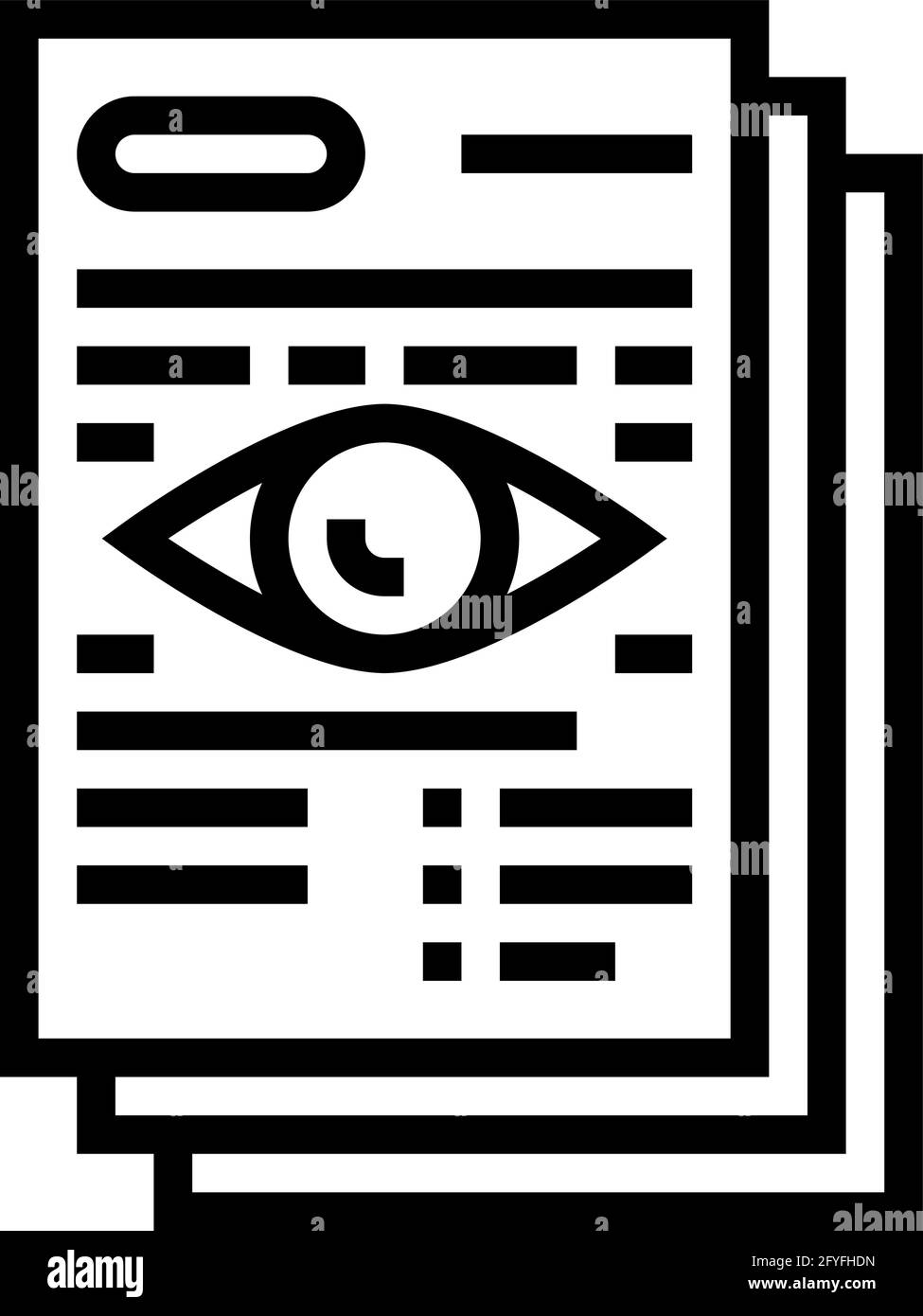 notary document reading line icon vector illustration Stock Vector ...