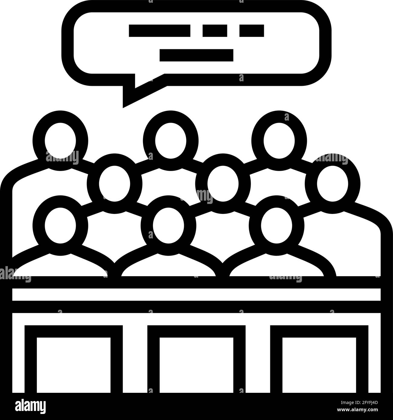 trial jury line icon vector illustration Stock Vector Image & Art - Alamy