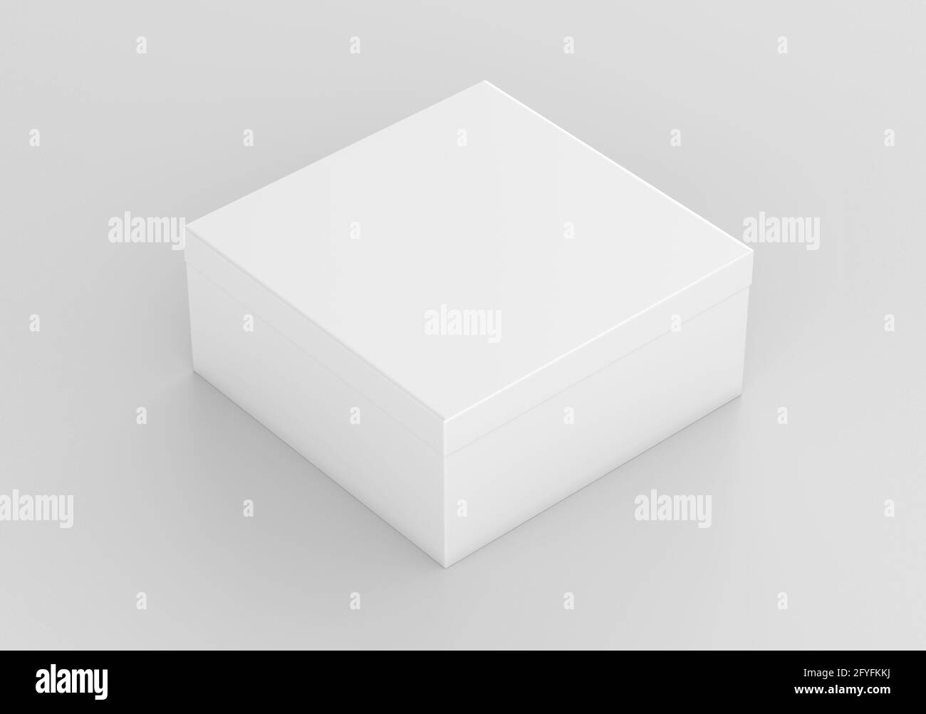 White Square Box Mockup, blank shoe box container, 3d rendered isolated ...
