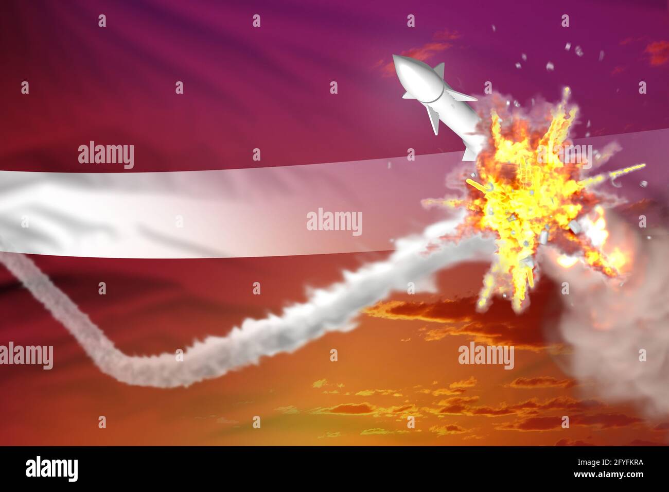 Strategic rocket destroyed in air, Latvia nuclear missile protection ...