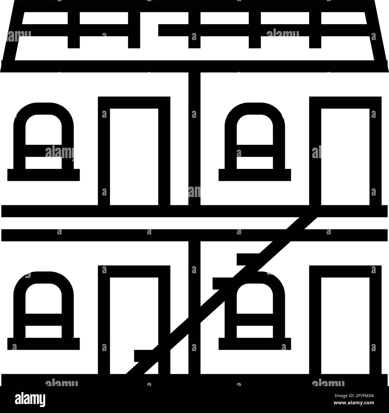 building hotel line icon vector illustration Stock Vector Image & Art ...