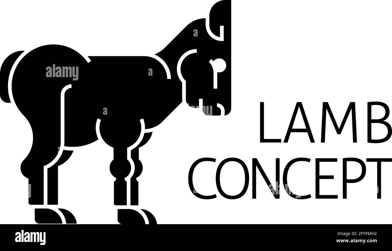 Lamb Sign Label Icon Concept Stock Vector Image & Art - Alamy