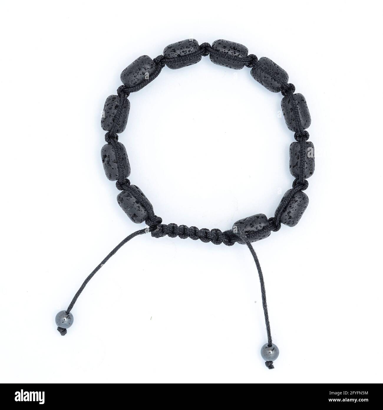 Bracelet with volcanic lava isolated Stock Photo - Alamy