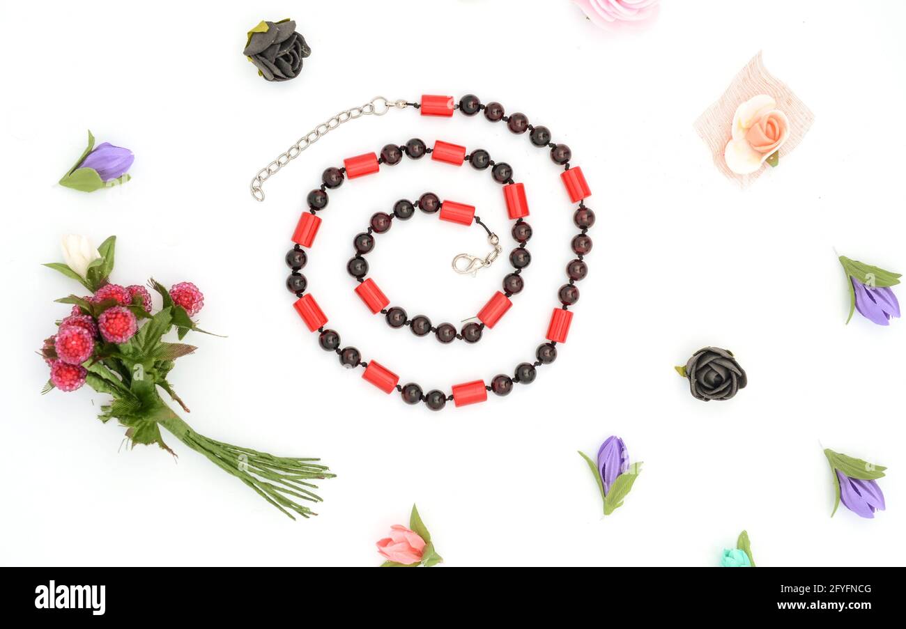 Pink colored paper flower Cut Out Stock Images & Pictures - Alamy