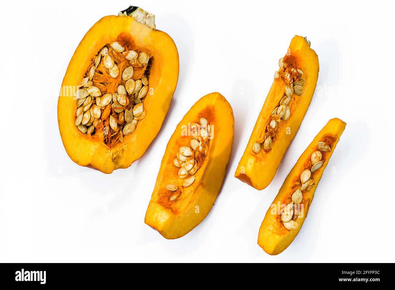 Overhead view sliced pumpkin hi-res stock photography and images - Alamy