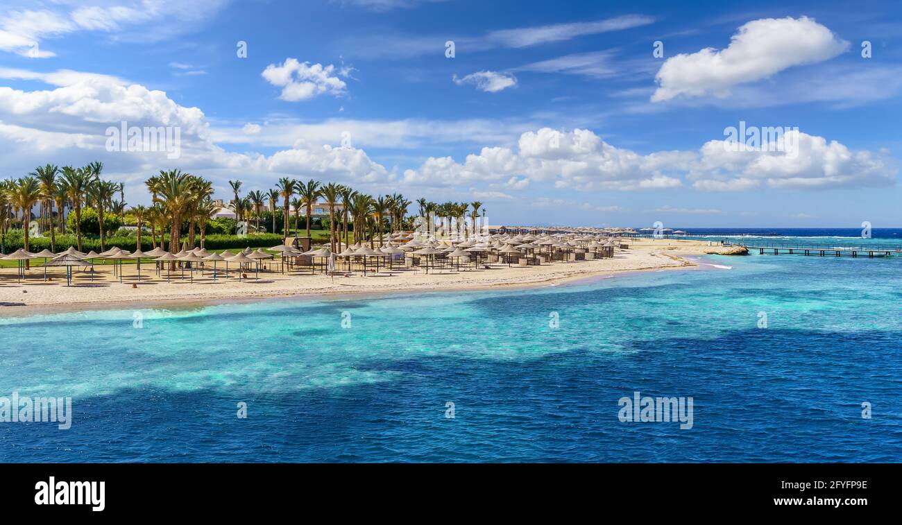 Landscape with beach in Port Ghalib, Marsa Alam, Egypt Stock Photo - Alamy