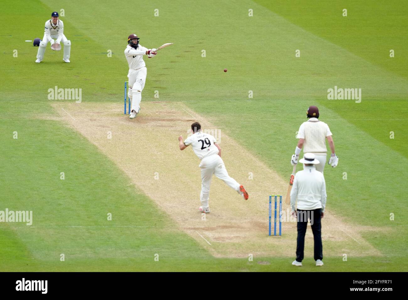 Surrey's Hashim Amla hits out during day two of the LV= Insurance ...