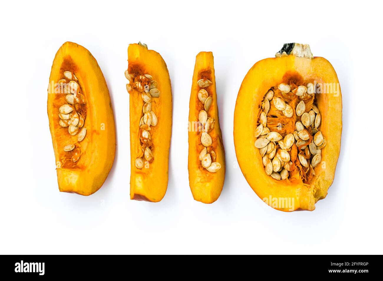 Overhead view sliced pumpkin hi-res stock photography and images - Alamy