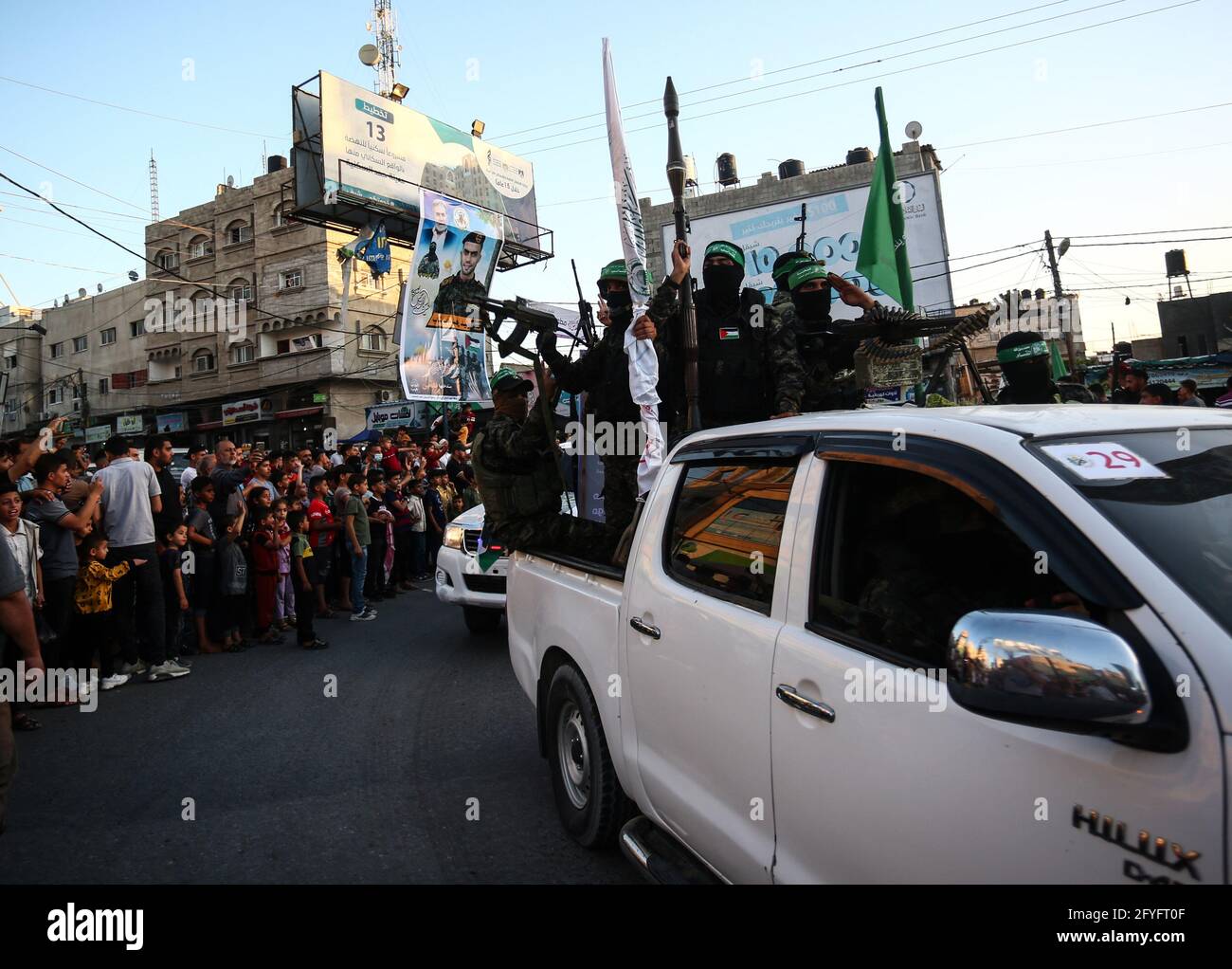 Gaza, Palestine. 27th May, 2021. (INT) Military parade of the Izz al ...