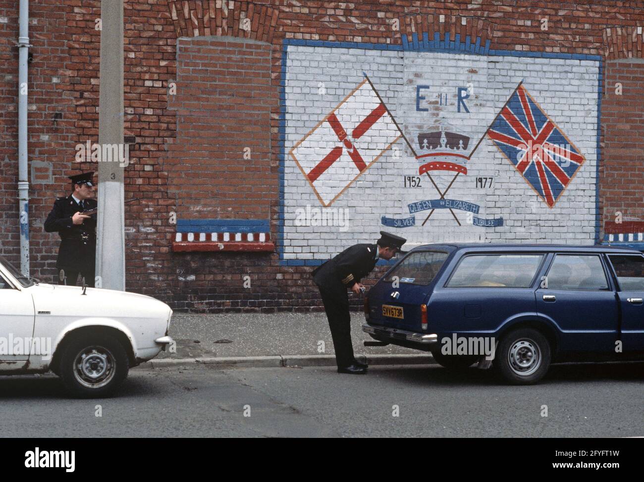 BELFAST, UNITED KINGDOM - SEPTEMBER 1978. RUC, Royal Ulster ...