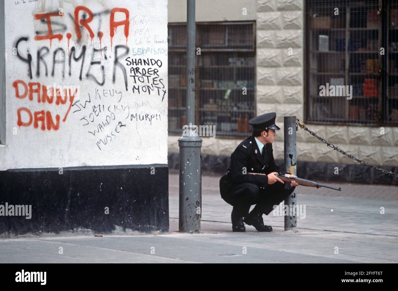 BELFAST, UNITED KINGDOM - SEPTEMBER 1978. RUC, Royal Ulster ...
